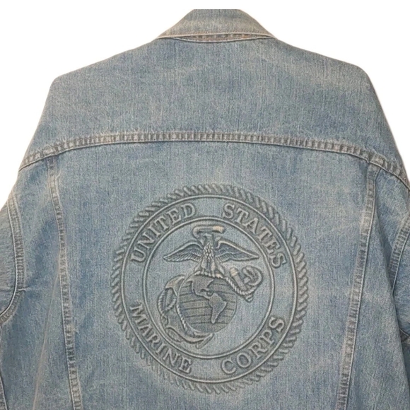 Tyca Usa | Jackets & Coats | Vintage Usa Marine Corps Trucker Jean ...